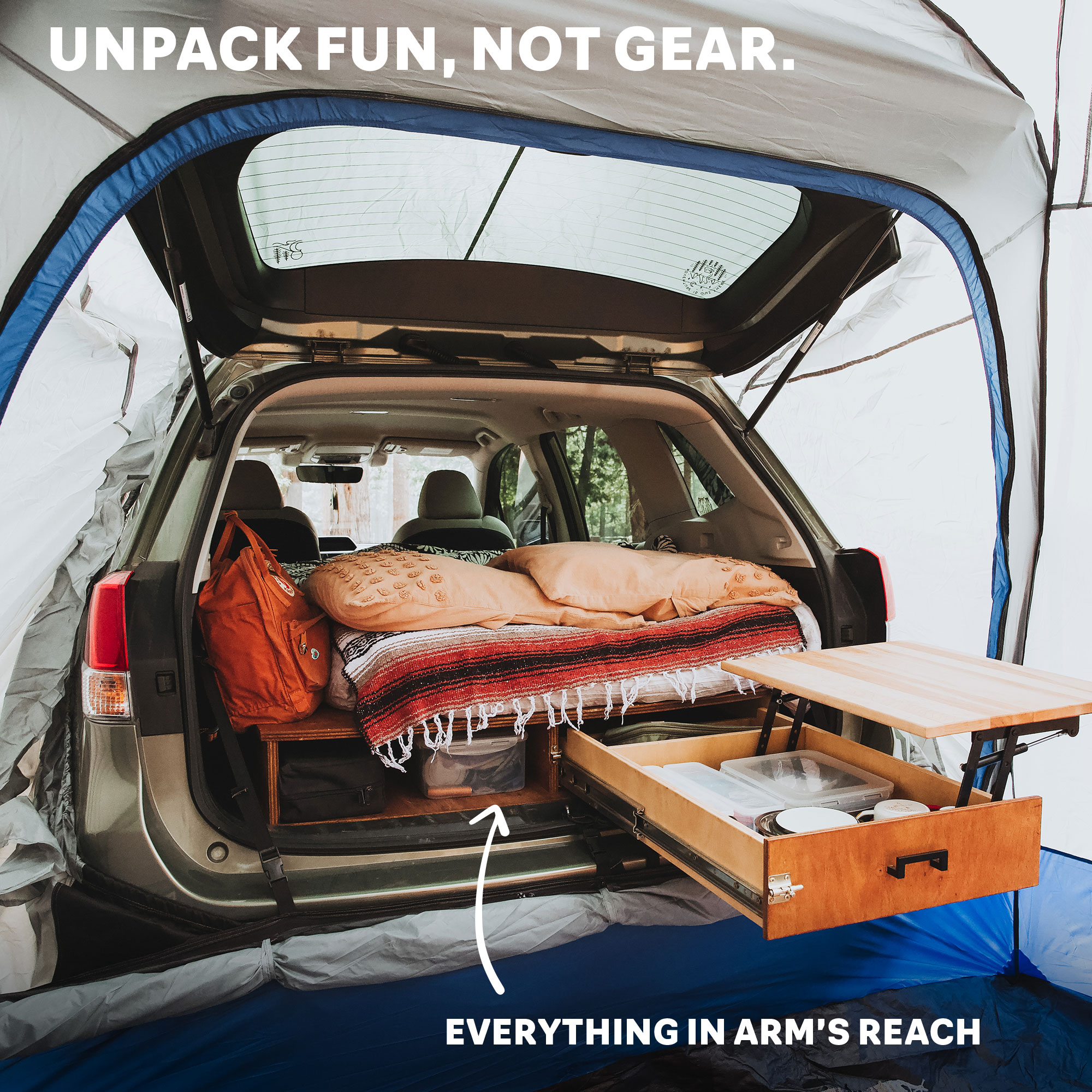 Sportz SUV Tent with Screen Room - Cargo Nets for Cars, Trucks, Vans, & SUV